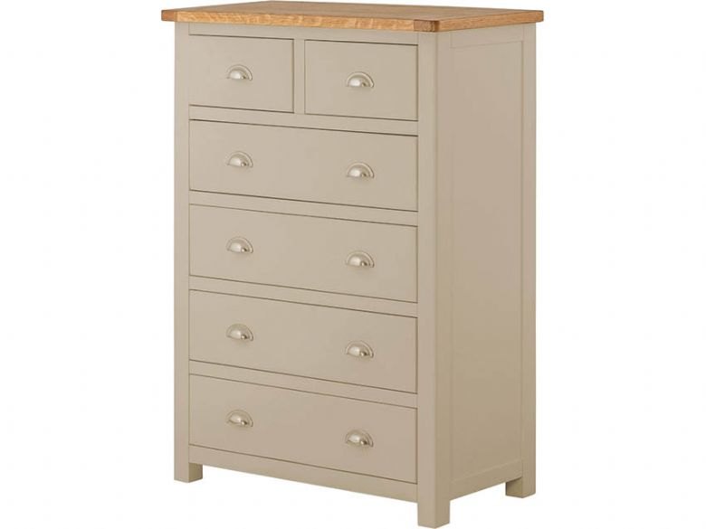 Hunningham 2 Over 4 Chest of Drawers | Oak Top - Lee Longlands