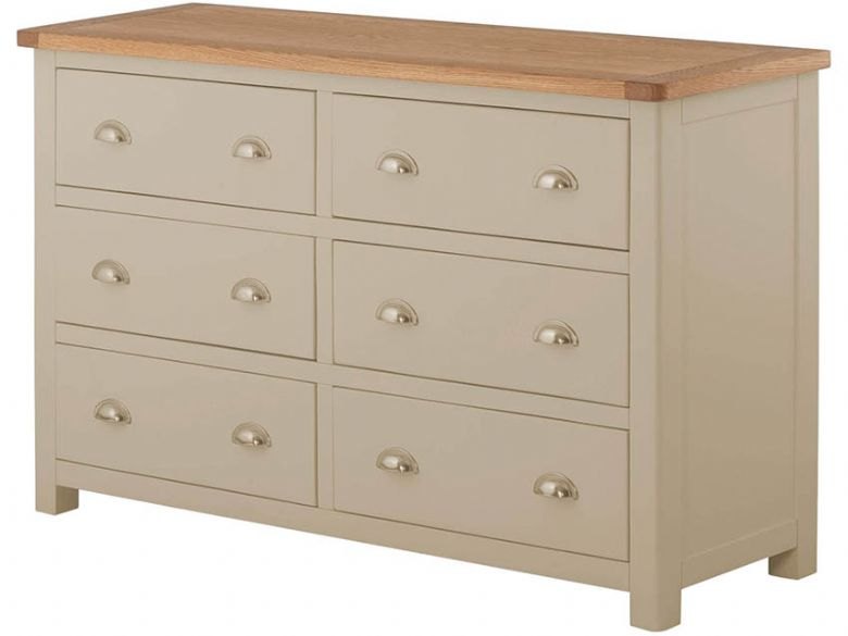 Hunningham 6 Drawer Chest | Oak Top Bedroom Storage - Lee Longlands
