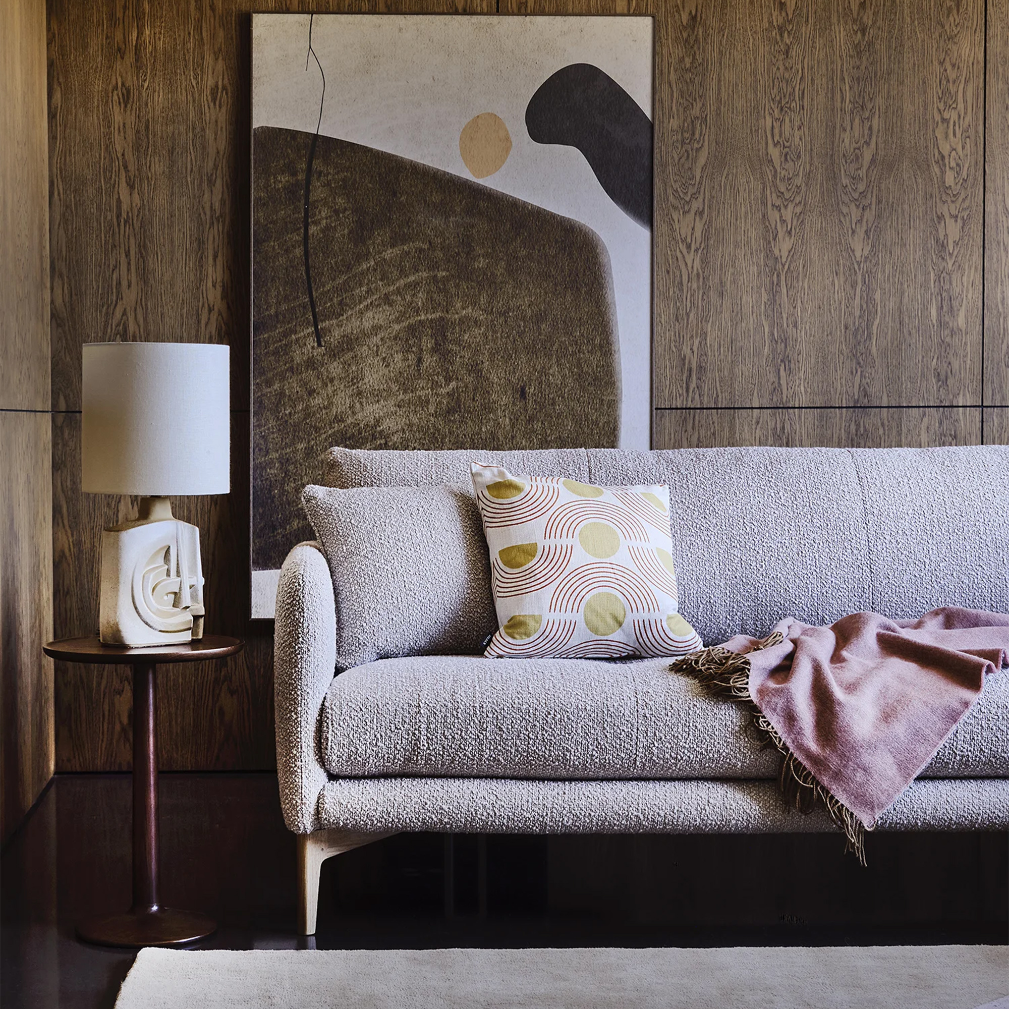Ercol Aosta Small Sofa | Contemporary Oak Leg 2-Seater | Lee Longlands