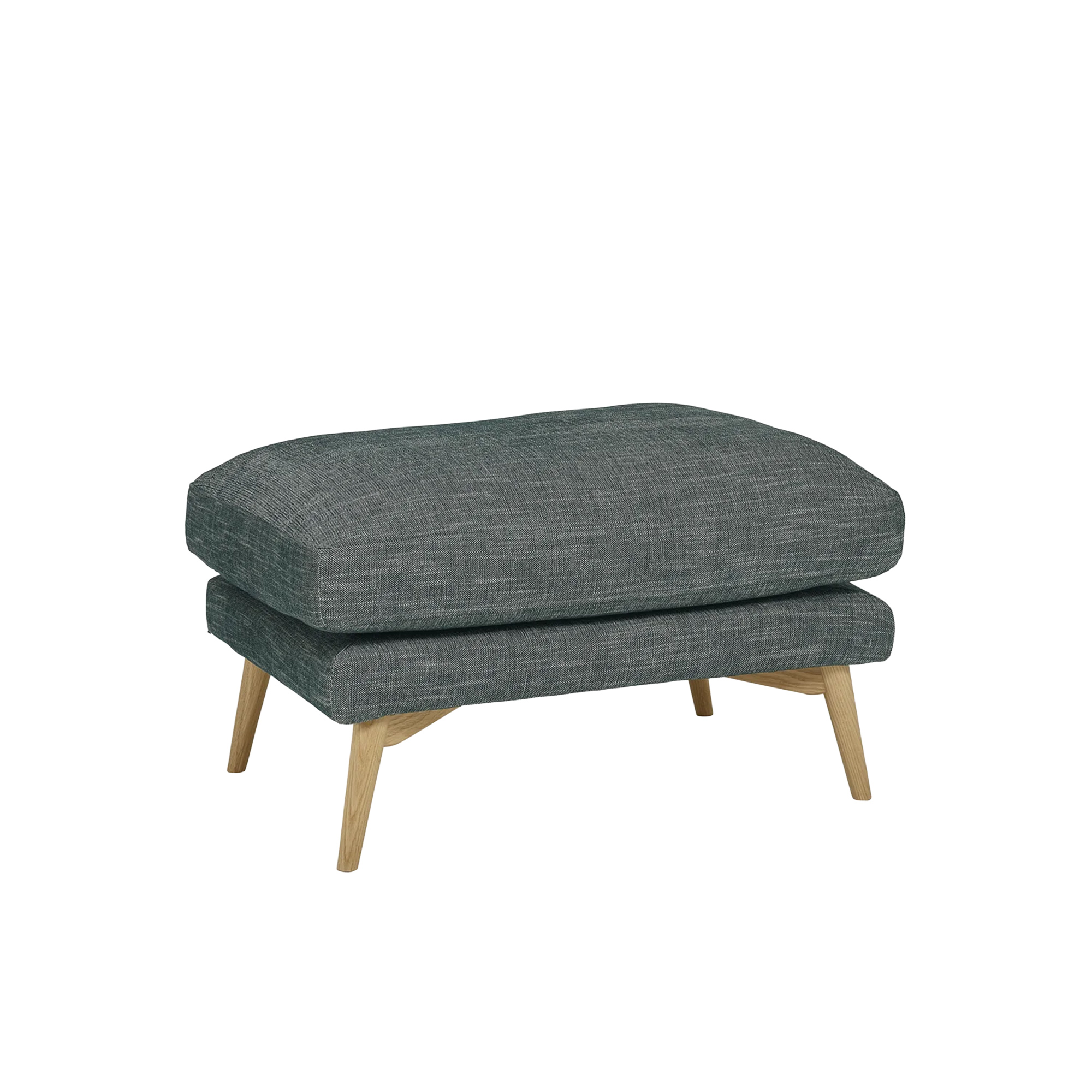 Ercol Forli Footstool | Contemporary Oak-Leg Footstool | Lee Longlands