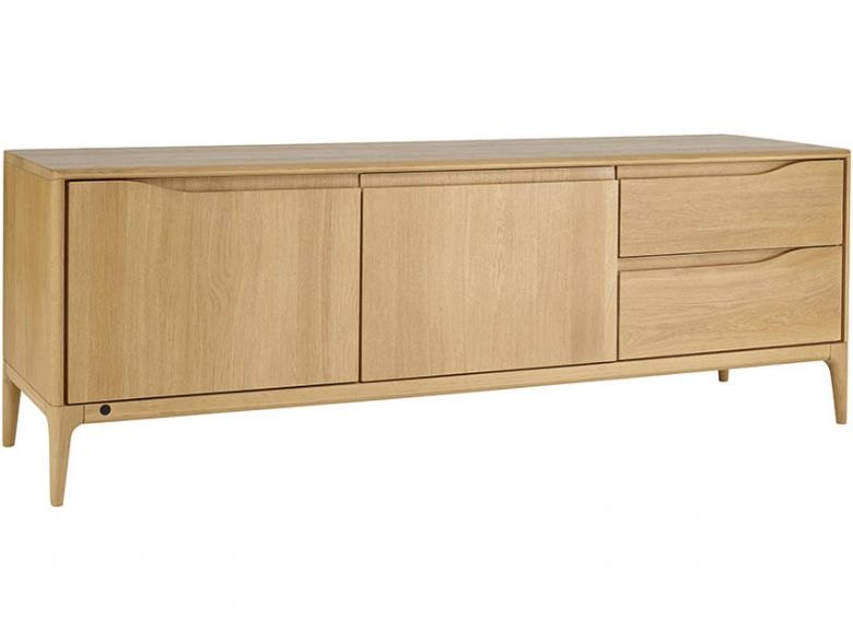 Ercol Romana Oak Wide IR TV Unit | Solid Oak Media Cabinet | Lee Longlands