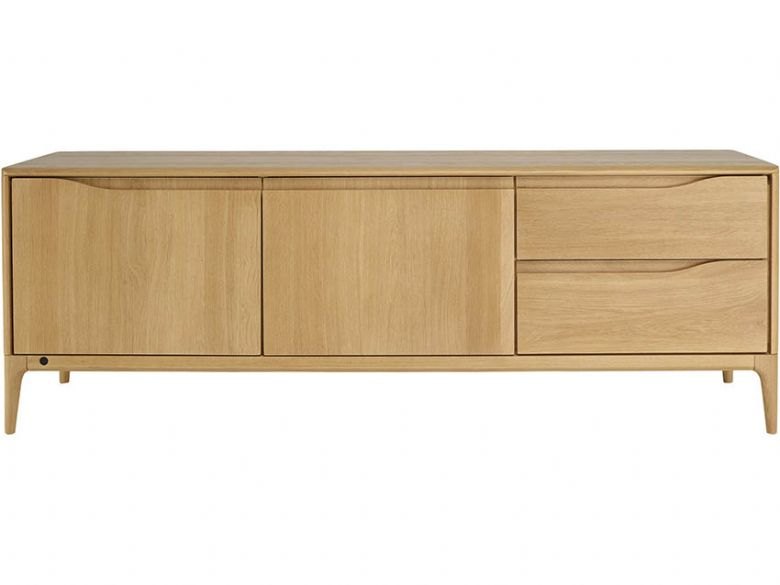 Ercol Romana Oak Wide IR TV Unit | Solid Oak Media Cabinet | Lee Longlands