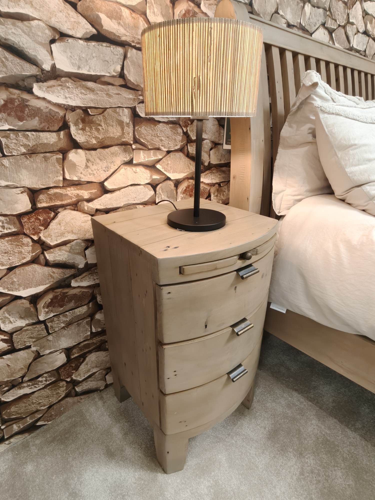 Baya bedside chest with pull-out table - Lee Longlands