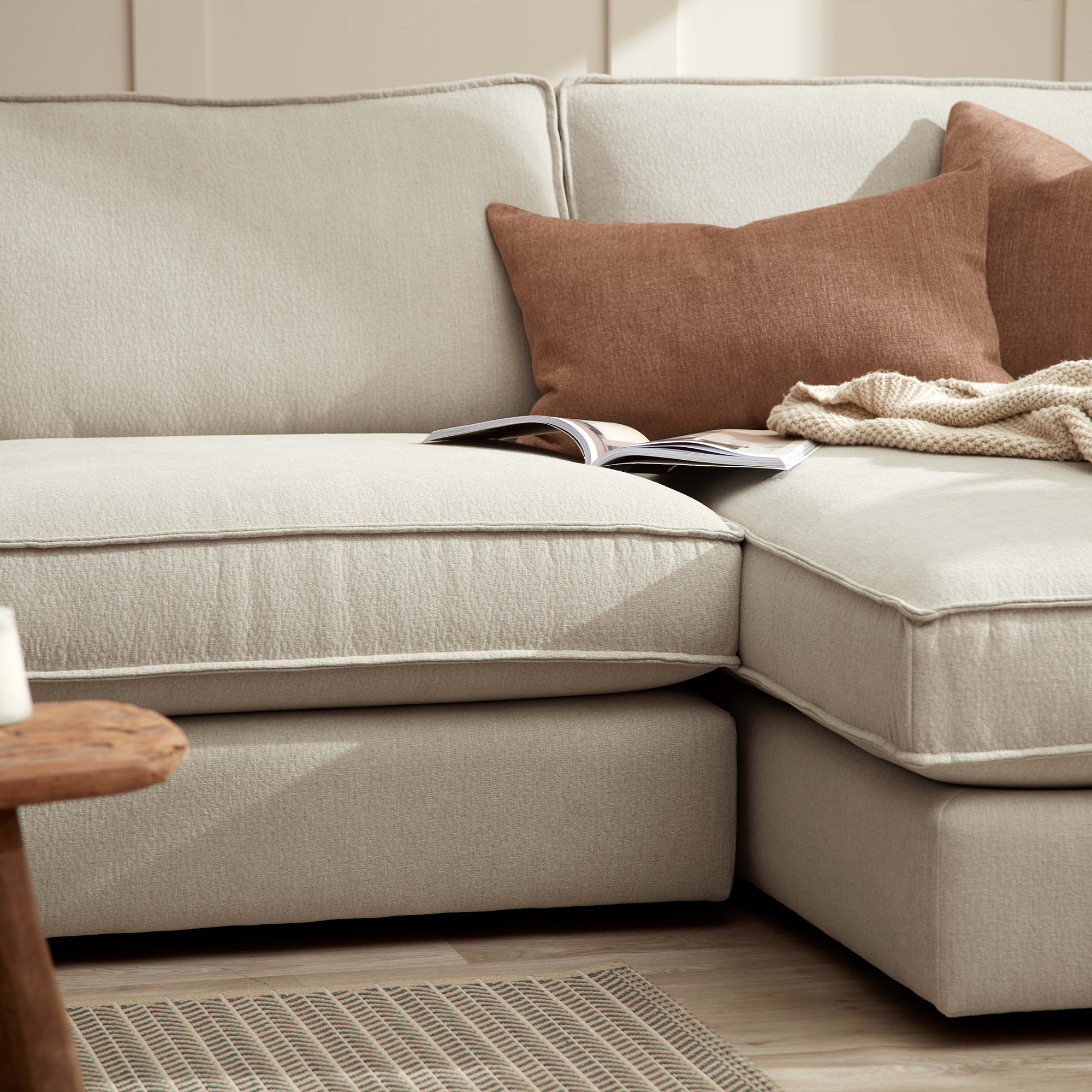 Braunton LHF Small Chaise Sofa | Compact Modular Comfort | UK Handmade ...