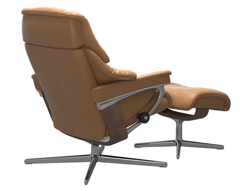Stressless Reno Large Cross Chair & Stool - Lee Longlands
