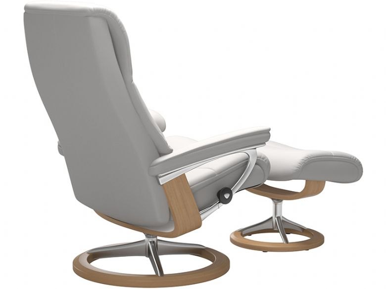 Stressless View Medium Chair & Stool Signature Base - Lee Longlands