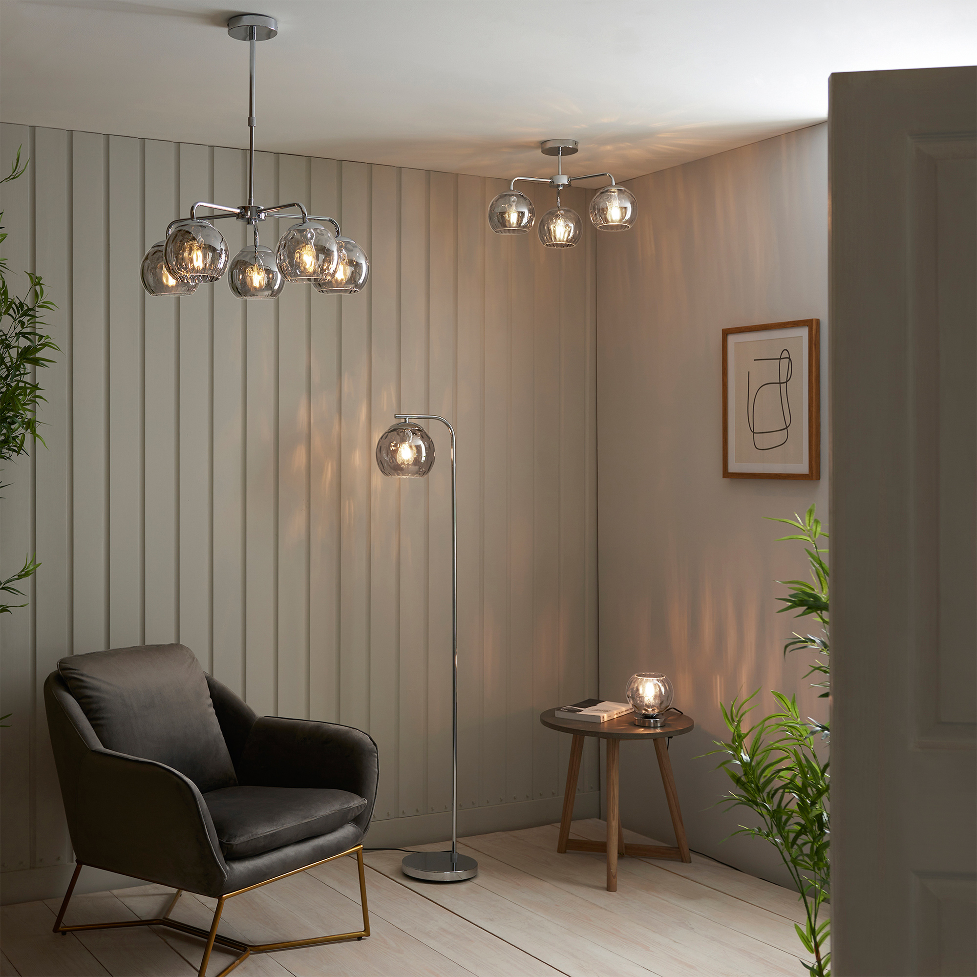 Dimple Pendant Light in Chrome | Lee Longlands