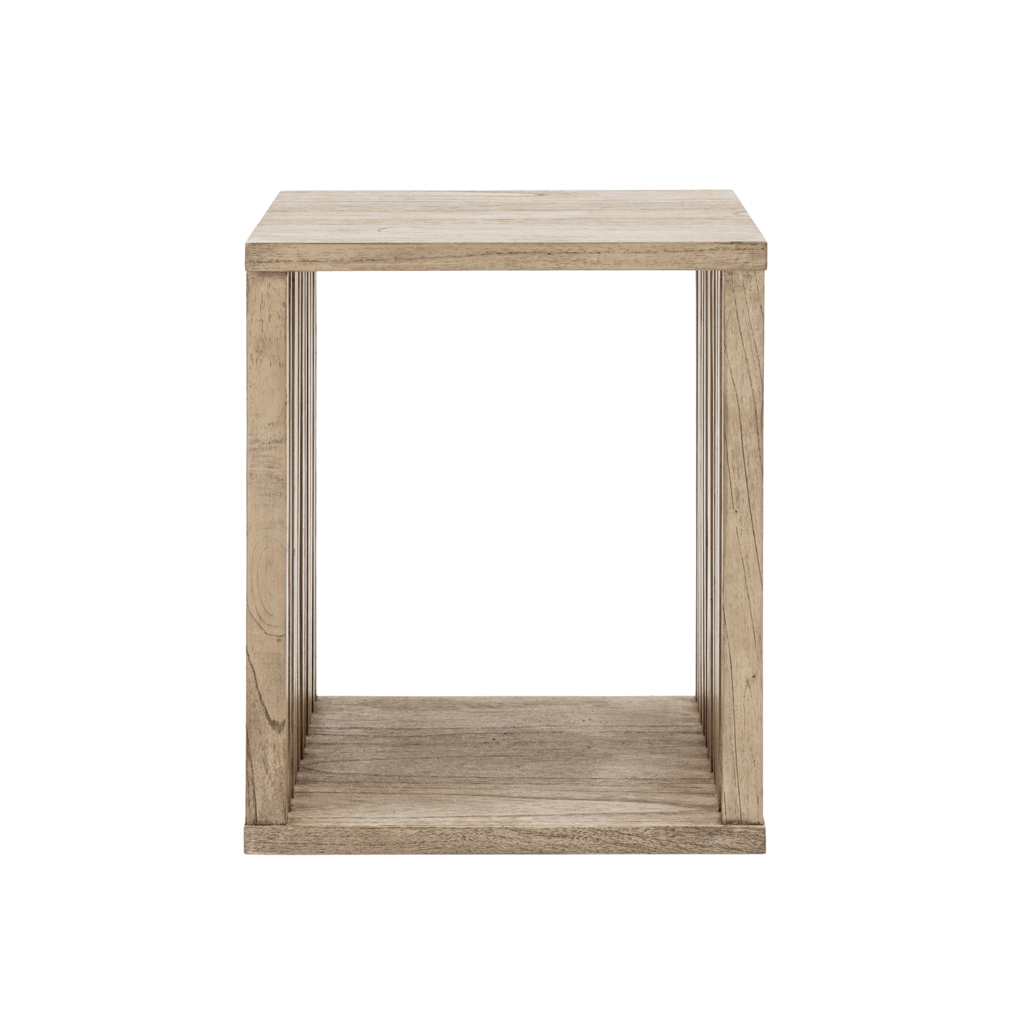 Japandi Slatted Side Table in Mindy Ash - Lee Longlands