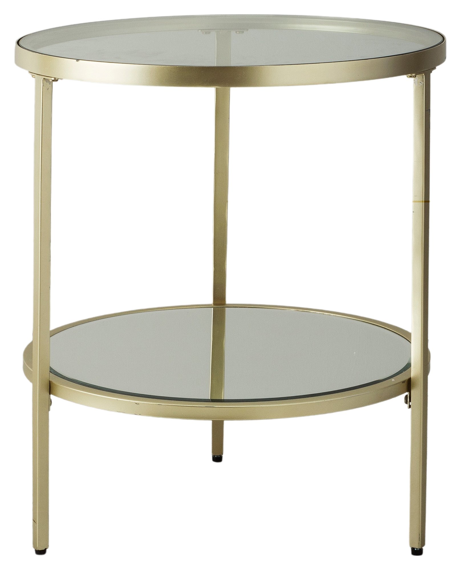 Hudson Champagne Side Table | Elegant Glass & Metal Accent - Lee Longlands