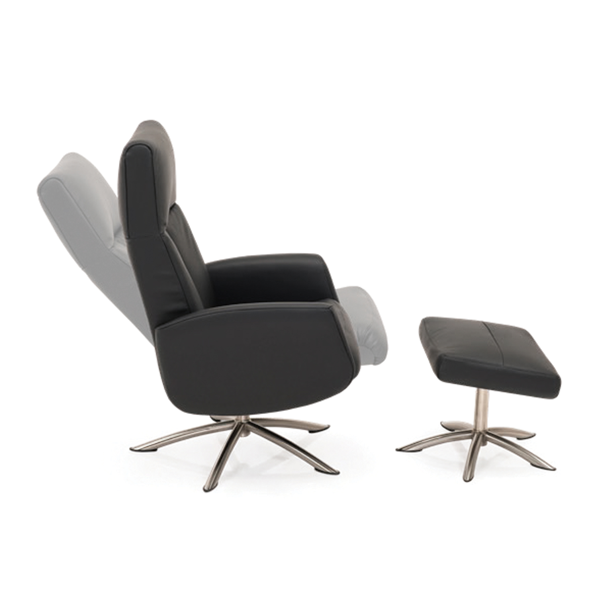 Nemi Swivel Recliner Chair & Stool - Lee Longlands