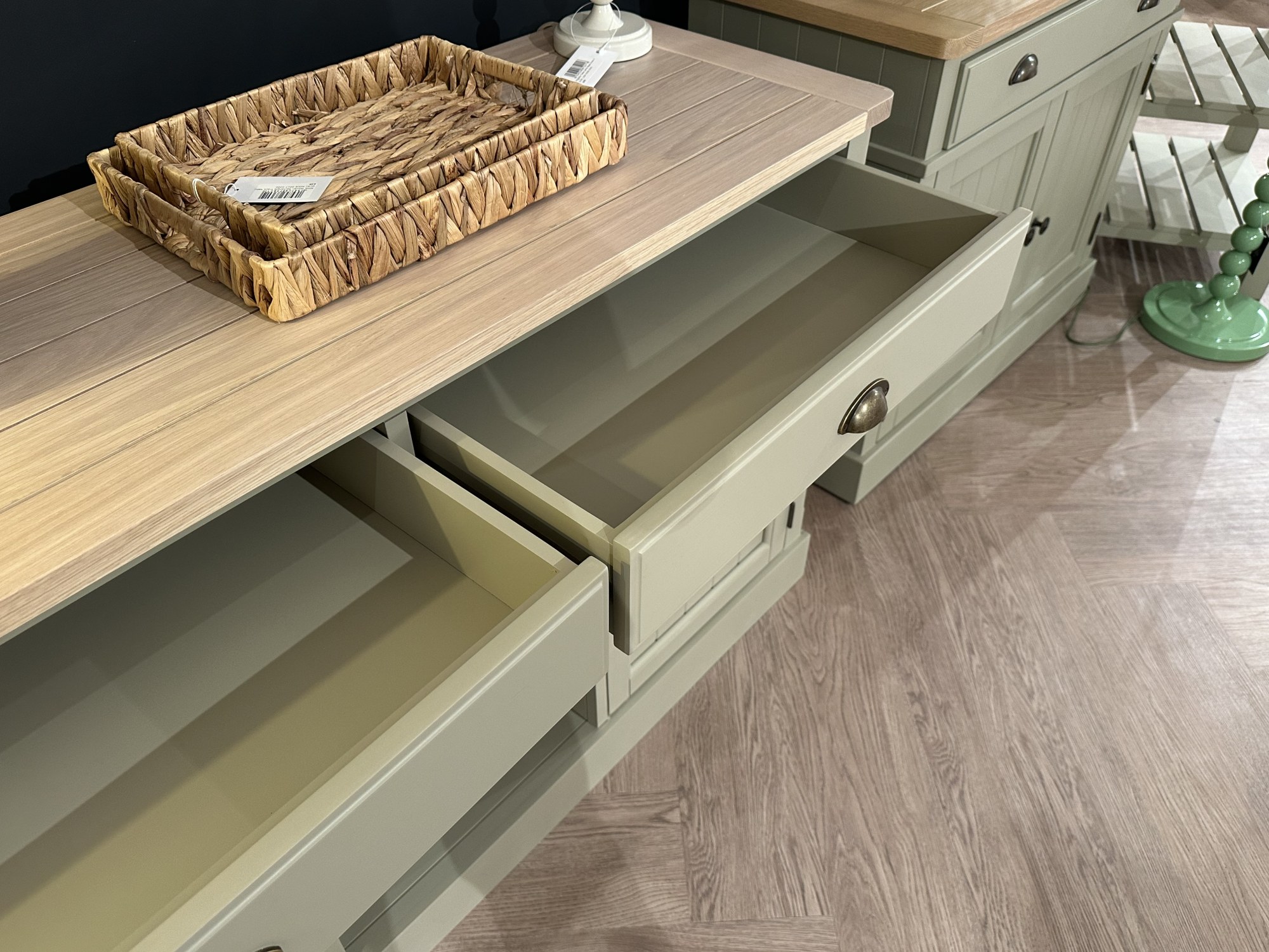 Eton 2 door and 2 Drawer Sideboard Prairie - Sage Green - Lee Longlands