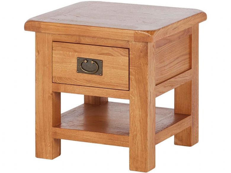 Fairfax Oak Lamp Table with Drawer - Lee Longlands