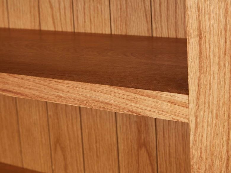 Fairfax Oak Low Deep Bookcase - Lee Longlands