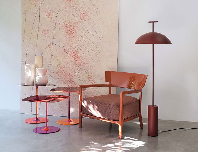 Kartell Thierry by Piero Lissoni Trio Coffee Tables Bordeaux - Lee Longlands