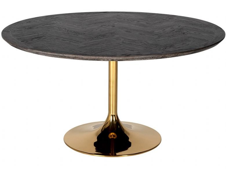 Savoy Gold Round Dining Table - Lee Longlands
