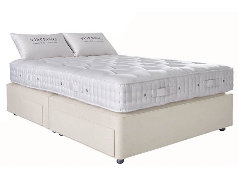 Vispring Elite Super King Divan Bed Base & Mattress - Lee Longlands