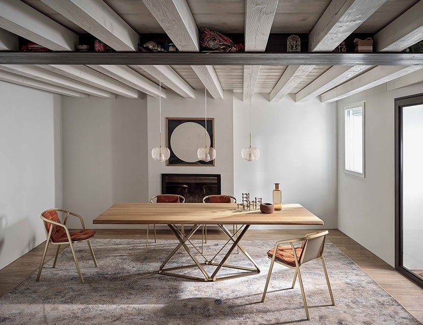 Bontempi Delta Rectangular Fix Dining Table 2M - Lee Longlands