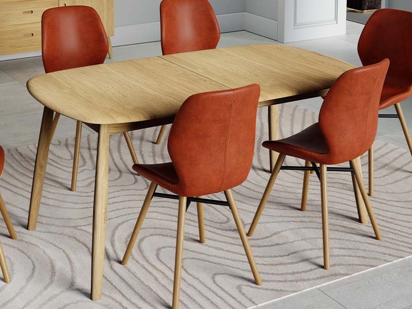 Malin Extending Dining Table (160-200cm) - Mid-Century Modern Oak - Lee ...