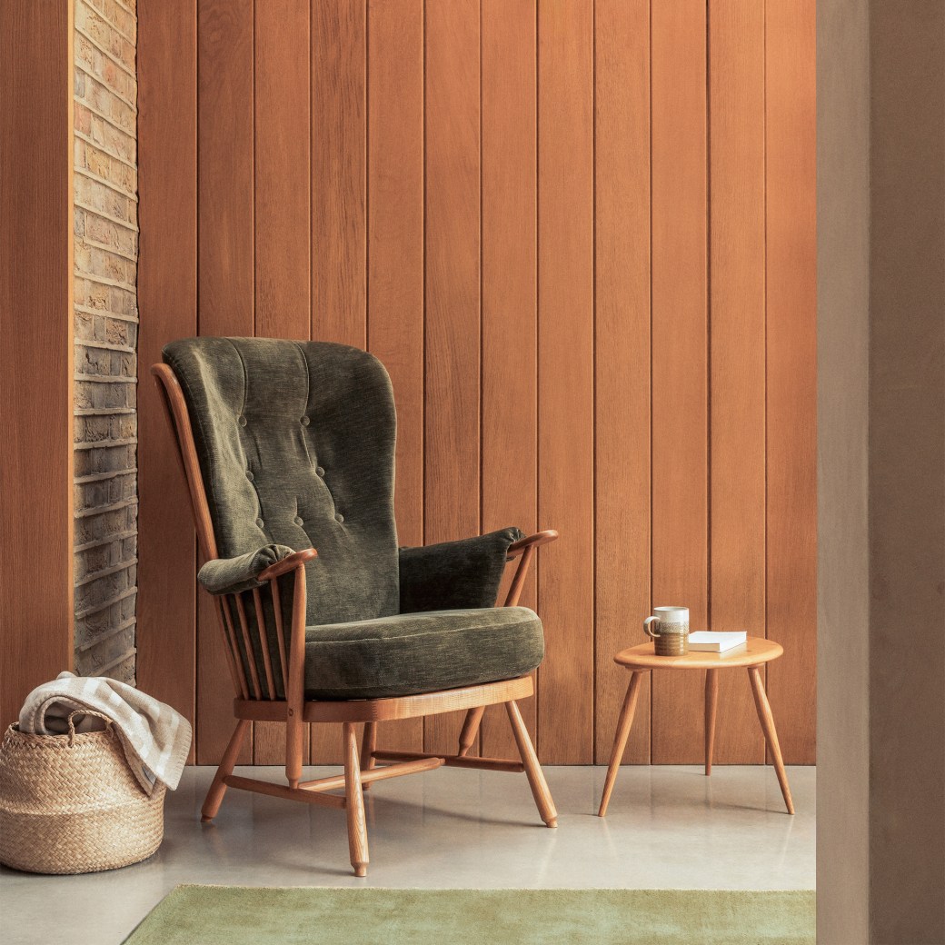 Ercol Evergreen High Back Easy Chair | Classic Ash Armchair | Lee Longlands