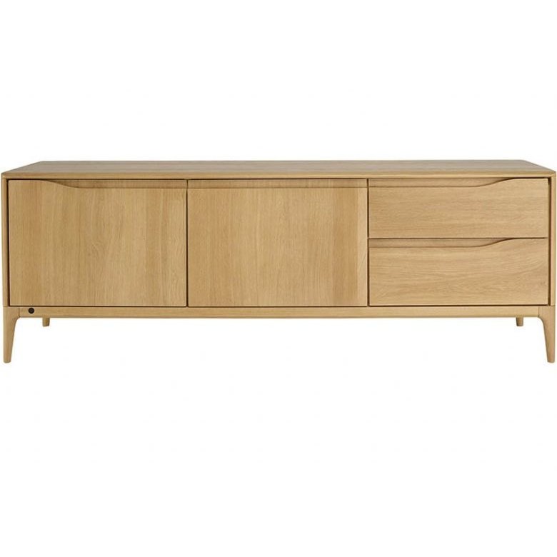 Ercol Romana Oak Wide IR TV Unit | Solid Oak Media Cabinet | Lee Longlands