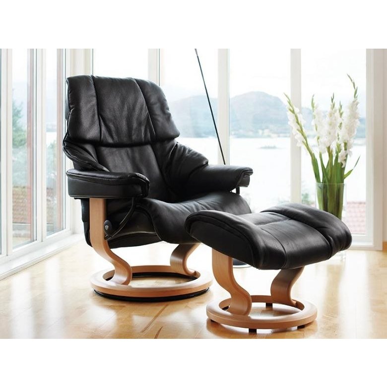 Stressless Reno Medium Chair and Stool - Lee Longlands