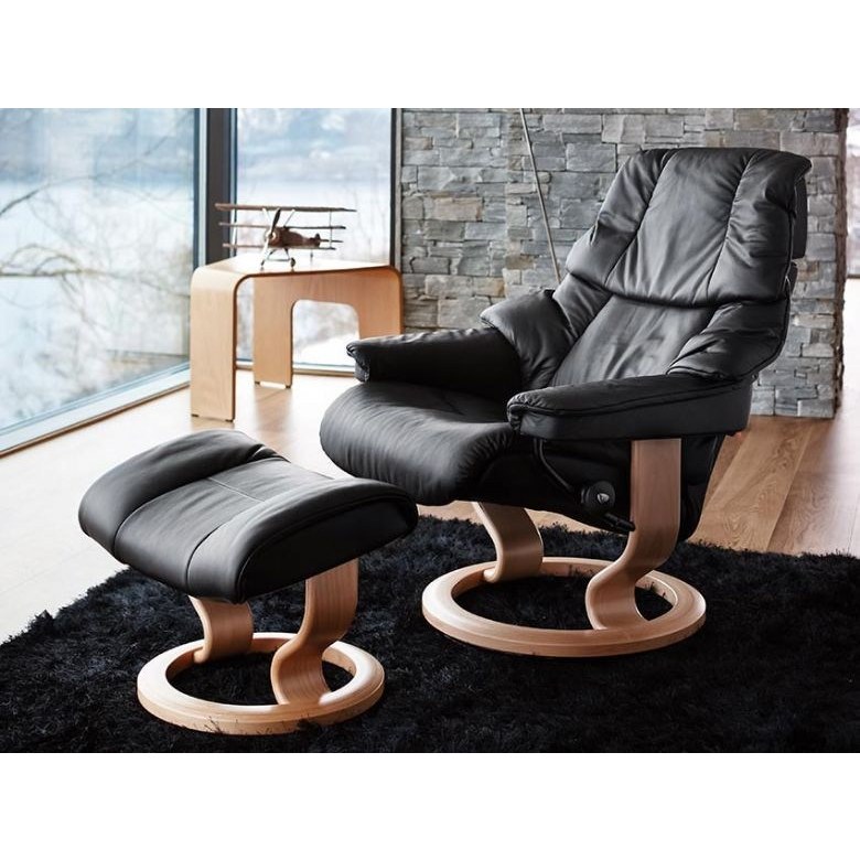 Stressless Reno Medium Chair and Stool - Lee Longlands