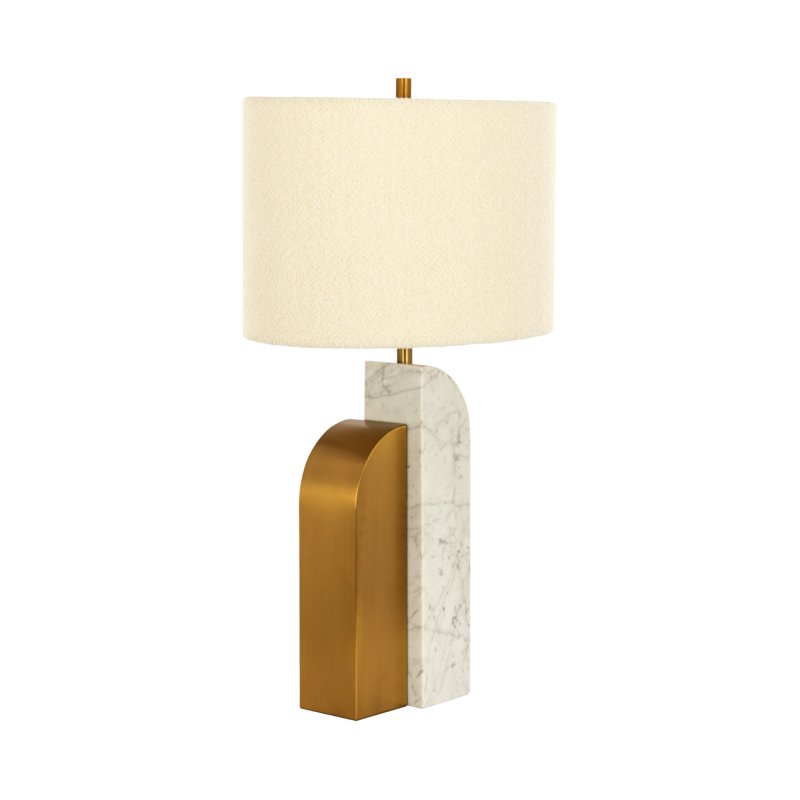 Florina Table Lamp – Metal & Marble with Gold Detail | Lee Longlands