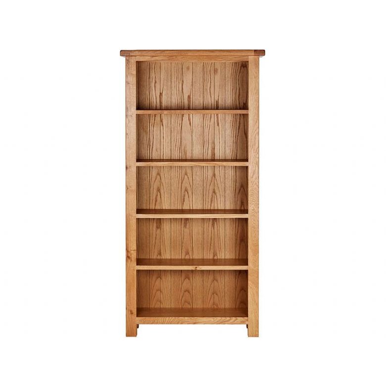 Fairfax Oak Large Deep Bookcase - Lee Longlands