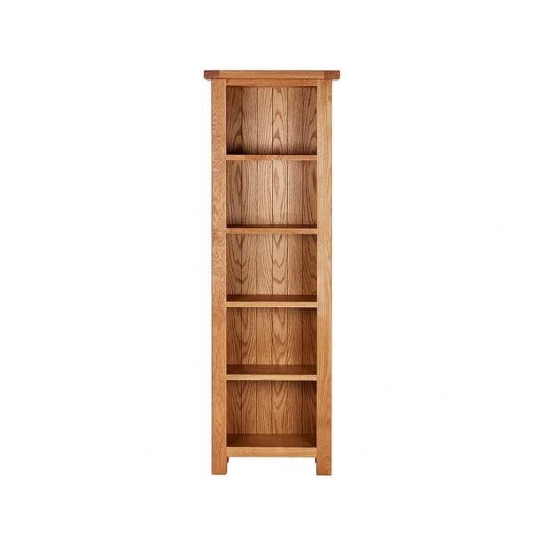 Fairfax Oak Slim Deep Bookcase - Lee Longlands
