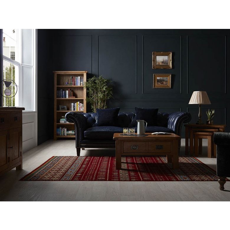 Fairfax Oak Low Deep Bookcase - Lee Longlands