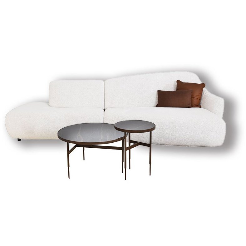 Rom Curve 282cm Sofa With Chaise Right - Lee Longlands