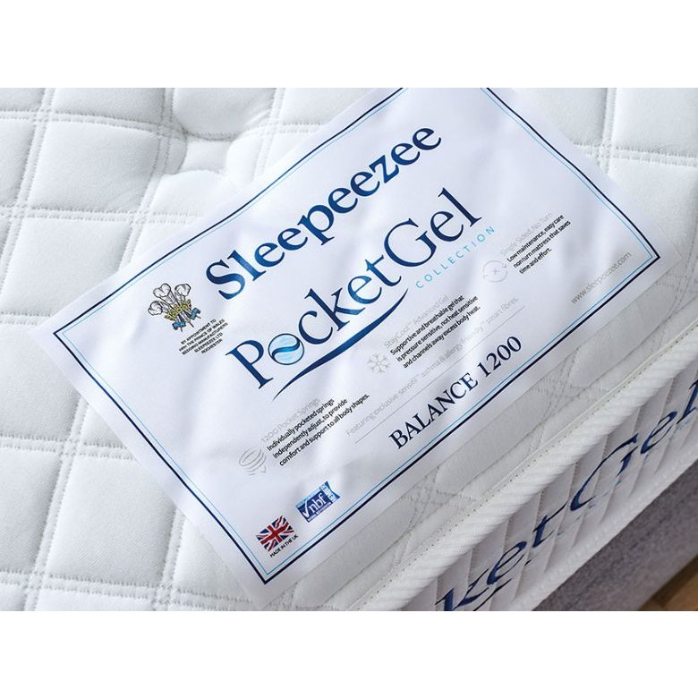 Sleepeezee Balance 1200 Double Platform Top Divan Bed & Mattress - Lee ...