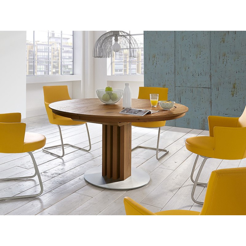 Venjakob 1.2m Round Extending Dining Table - Stylish and Versatile ...