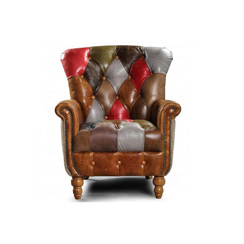 Patchwork Alderley Leather Chair - Lee Longlands