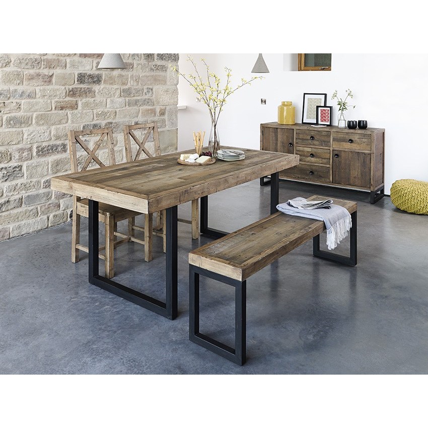 Halsey 140cm Reclaimed Extending Dining Table - Lee Longlands
