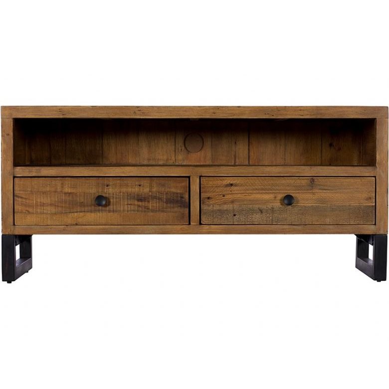 Halsey Reclaimed TV Unit with Drawers - Lee Longlands